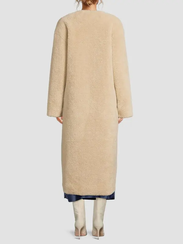 ET OCHS Jameson Collarless Faux Fur Coat