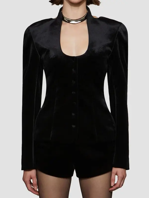 ET OCHS Vaud Tailored Velvet Jacket