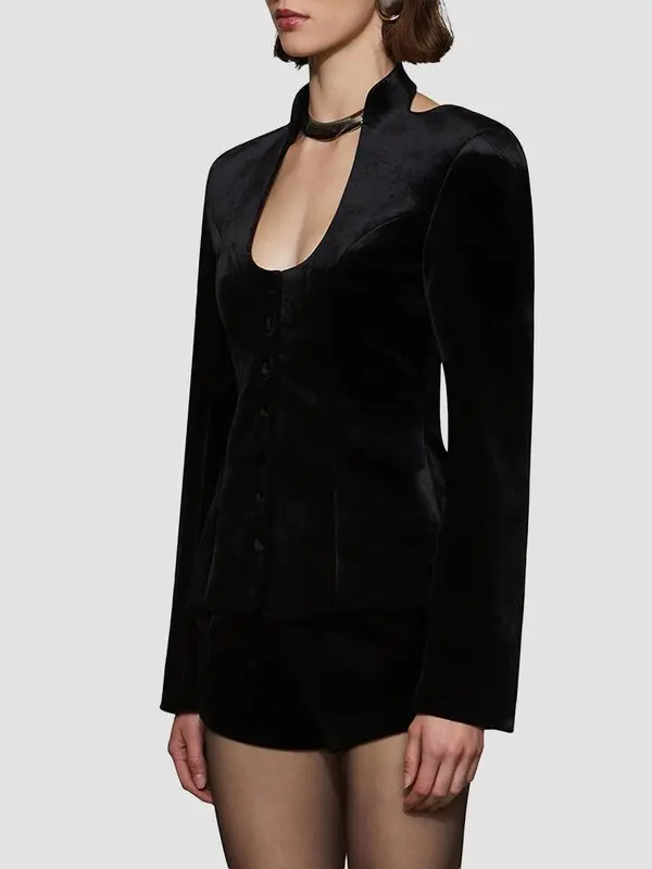 ET OCHS Vaud Tailored Velvet Jacket