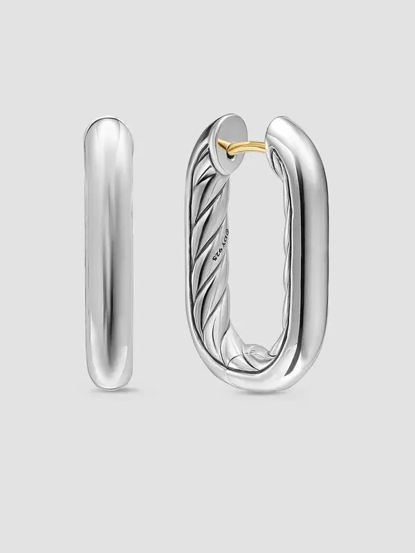 David Yurman Madison Smooth Hoop Earrings In Sterling 24.3mm