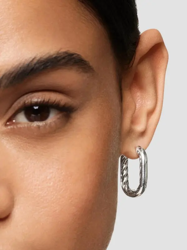 David Yurman Madison Smooth Hoop Earrings In Sterling 24.3mm