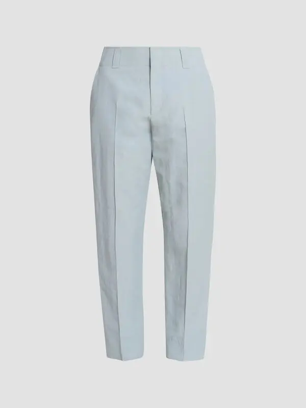Chloé Linen-cotton Straight-leg Trousers