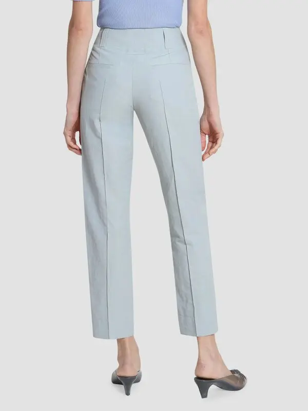 Chloé Linen-cotton Straight-leg Trousers