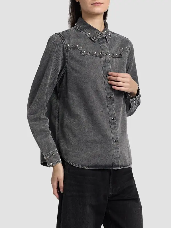 Rails Vinea Studded Point-collar Denim Shirt