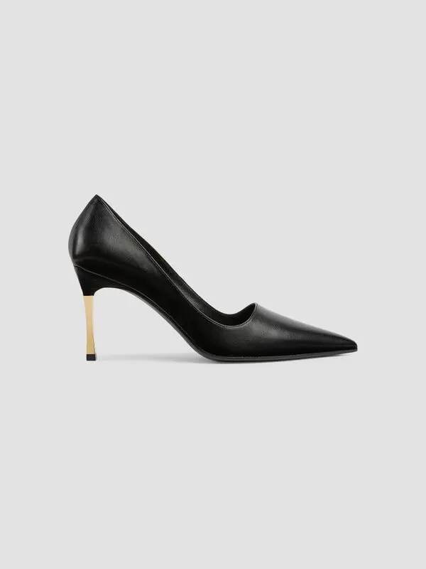 Gucci Trinity 85mm Leather Pumps - Black