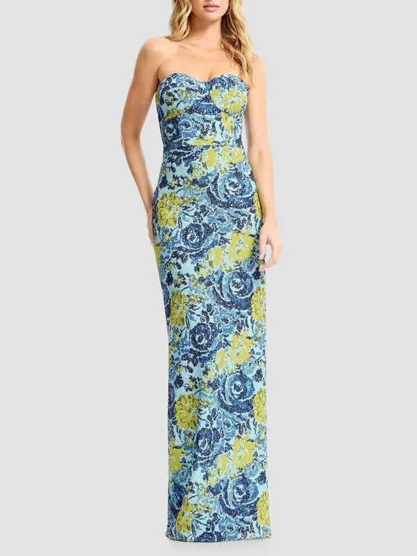 Dress The Population Vada Sequined Sheath Gown