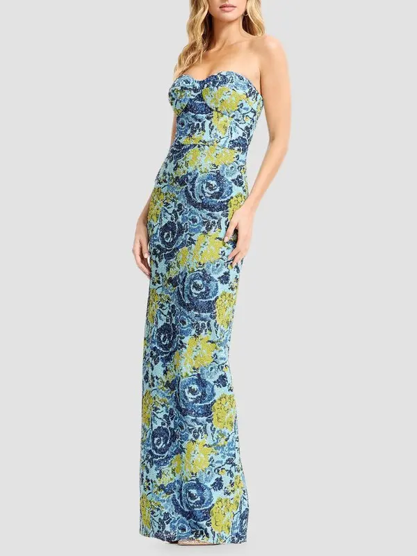 Dress The Population Vada Sequined Sheath Gown