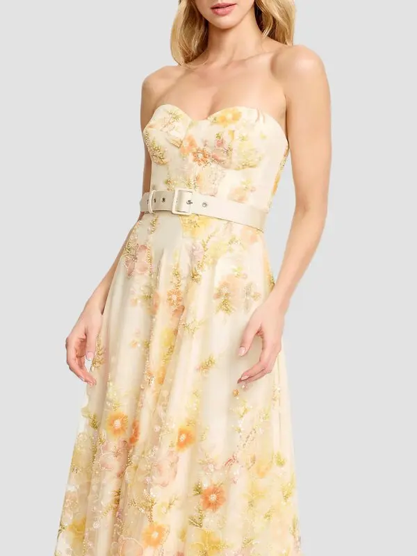 Dress The Population Mabel Strapless Midi-dress