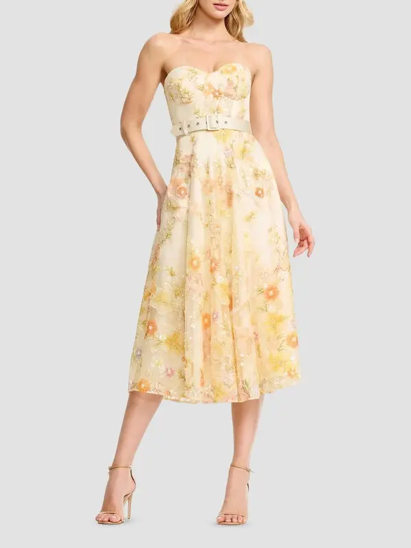 Dress The Population Mabel Strapless Midi-dress