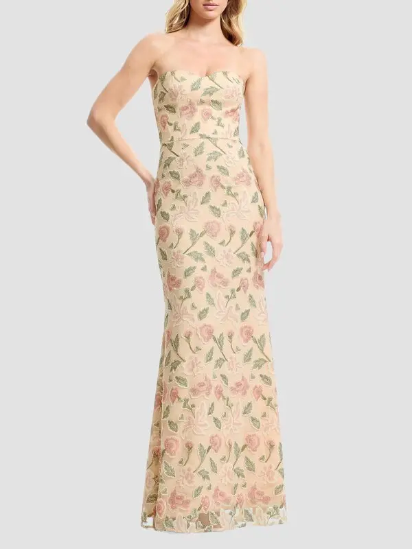 Dress The Population Sheridan Floral Strapless Mermaid Gown