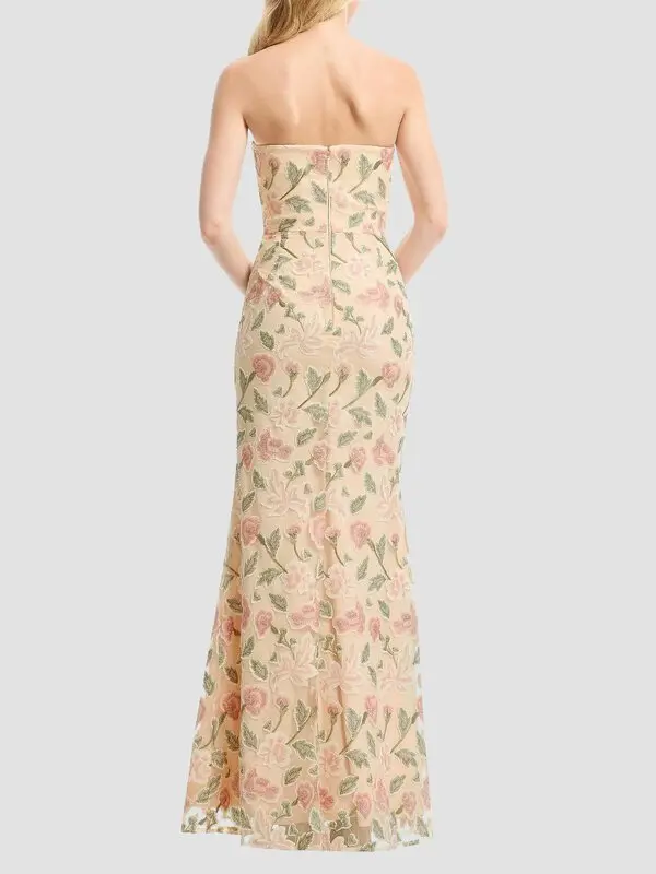 Dress The Population Sheridan Floral Strapless Mermaid Gown
