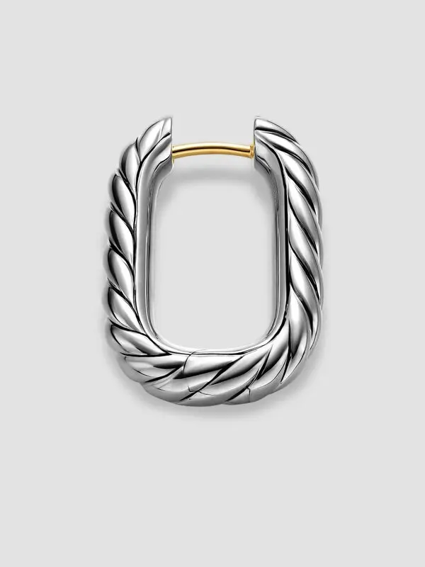 David Yurman Madison Cable Hoop Earrings In Sterling 24.3mm