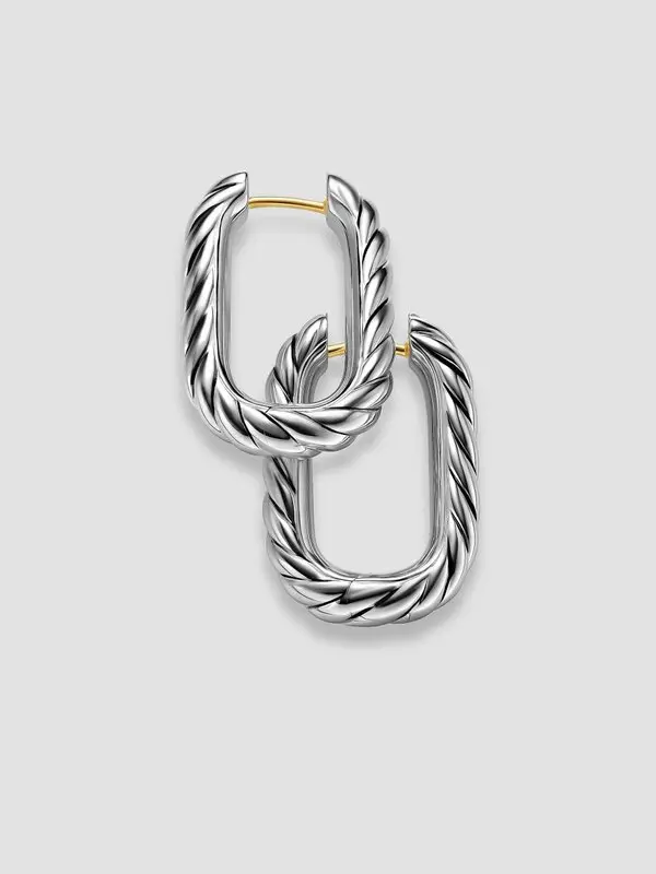 David Yurman Madison Cable Hoop Earrings In Sterling 24.3mm