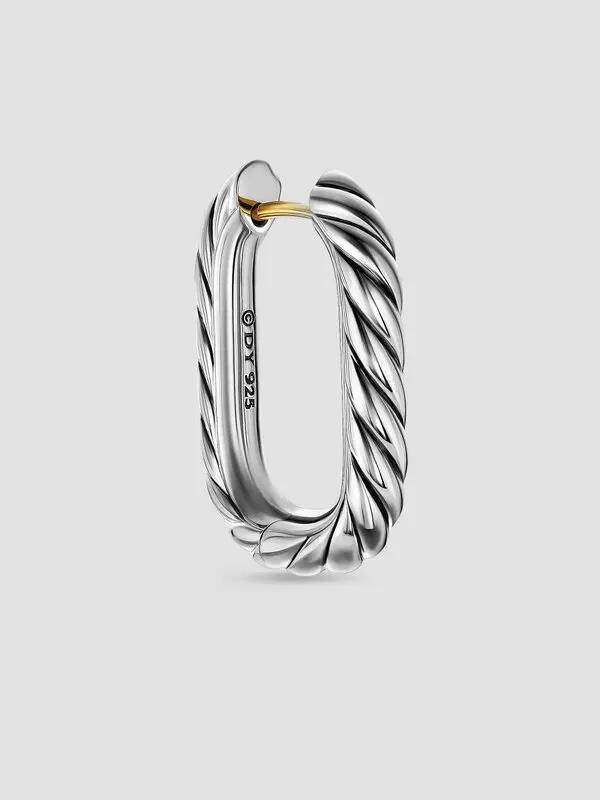 David Yurman Madison Cable Hoop Earrings In Sterling 24.3mm