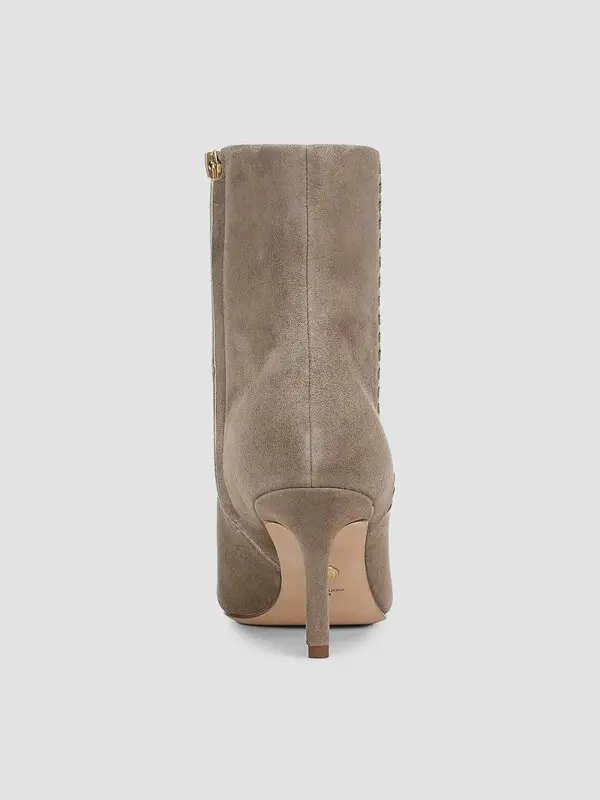 Veronica Beard Lisa 70mm Whipstitch Suede Boots