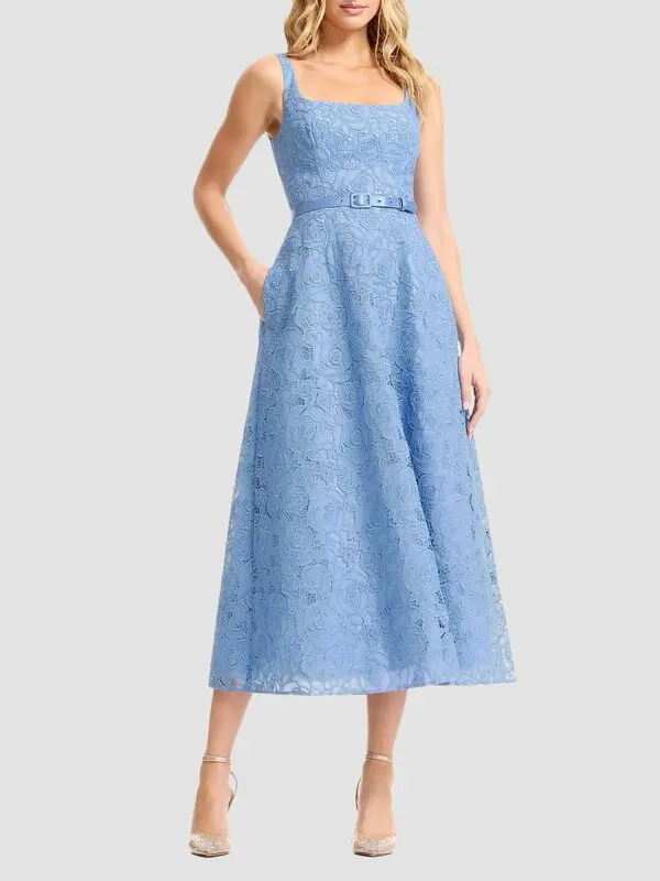 Dress The Population Shelby Lace Midi-dress