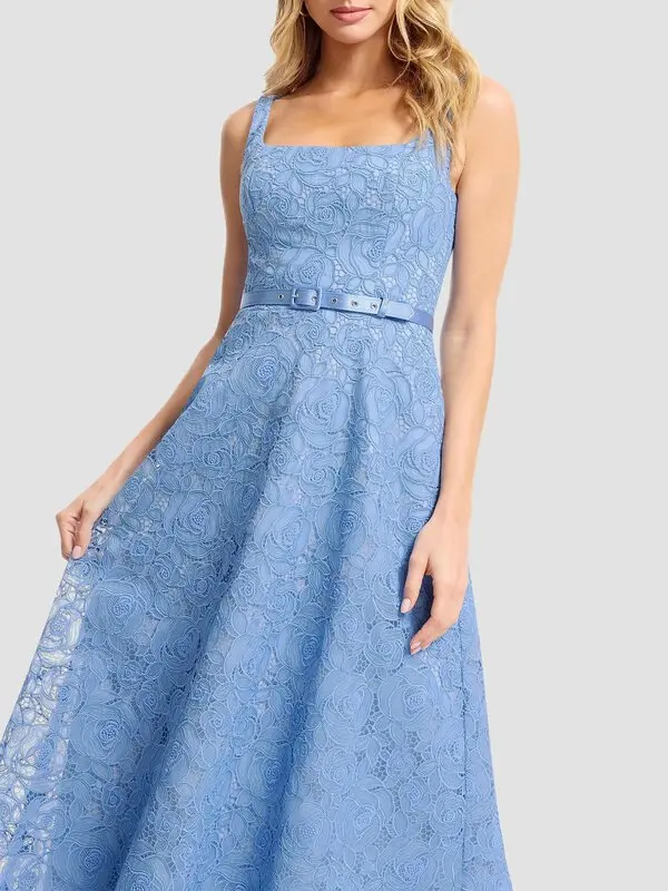 Dress The Population Shelby Lace Midi-dress