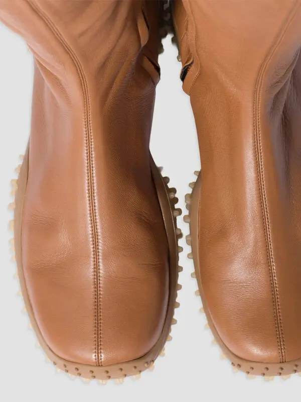 Miu Miu Stretch Nappa Leather Boots - Brown
