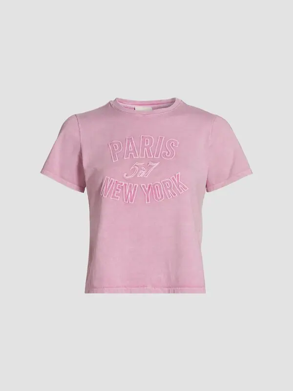 Cinq À Sept Logo Stretch-cotton T-shirt