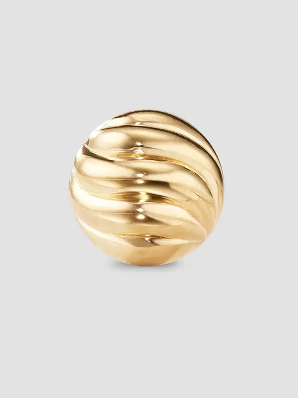 David Yurman Sculpted Cable Stud Earrings In 18k Yellow 8mm