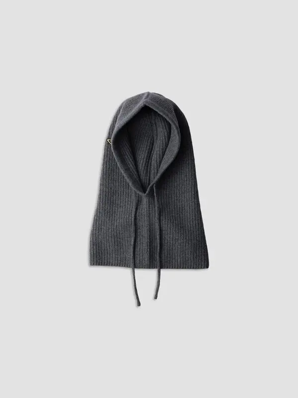Prada Wool And Cashmere Knit Hood - Grey