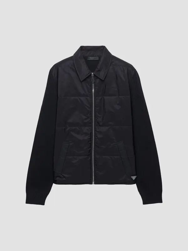 Prada Wool And Re-nylon Gabardine Cardigan