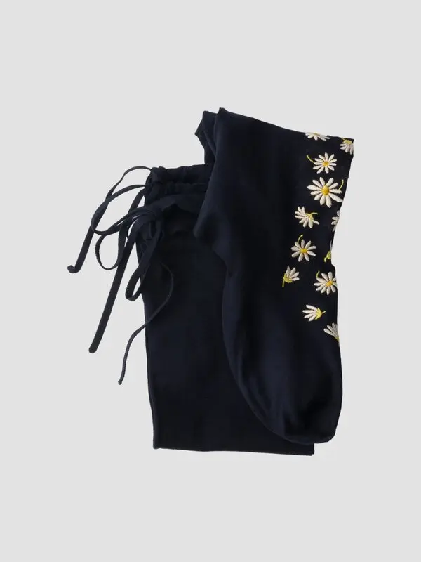 Prada Embroidered Over The Knee Cotton Socks