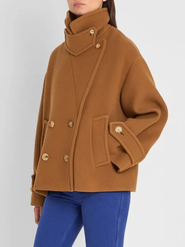 Chloé Virgin Wool-blend Double-breasted Peacoat