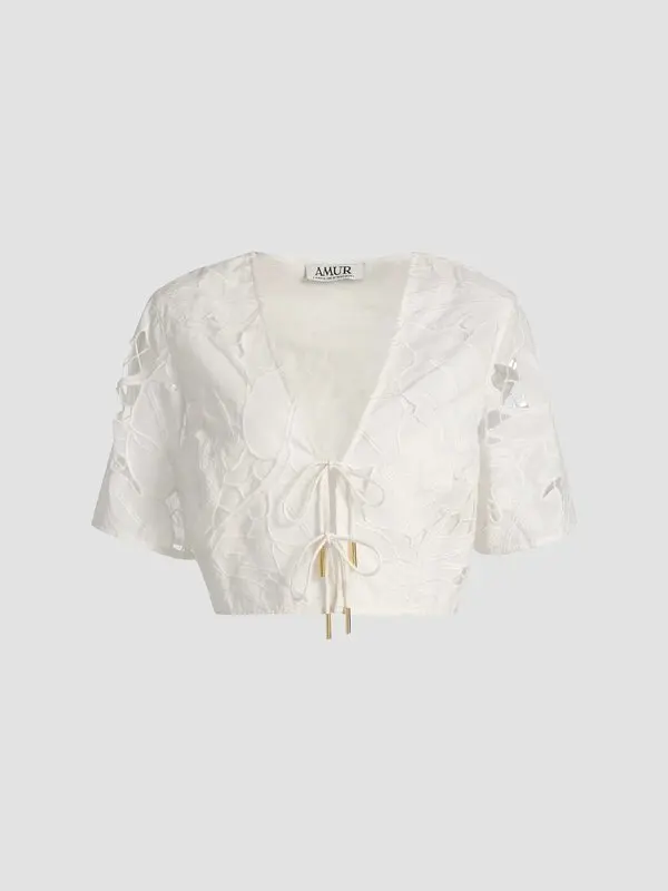 AMUR Tani Eyelet Top