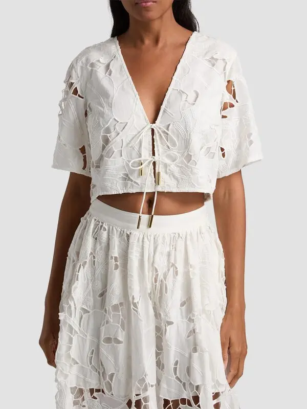 AMUR Tani Eyelet Top
