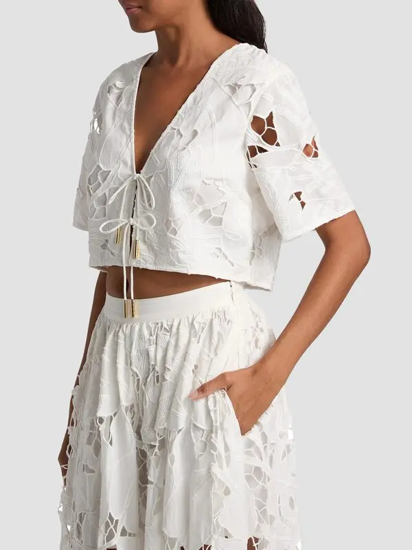AMUR Tani Eyelet Top