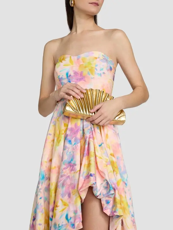 AS IT MAY Ava Floral Faille High-low Gown