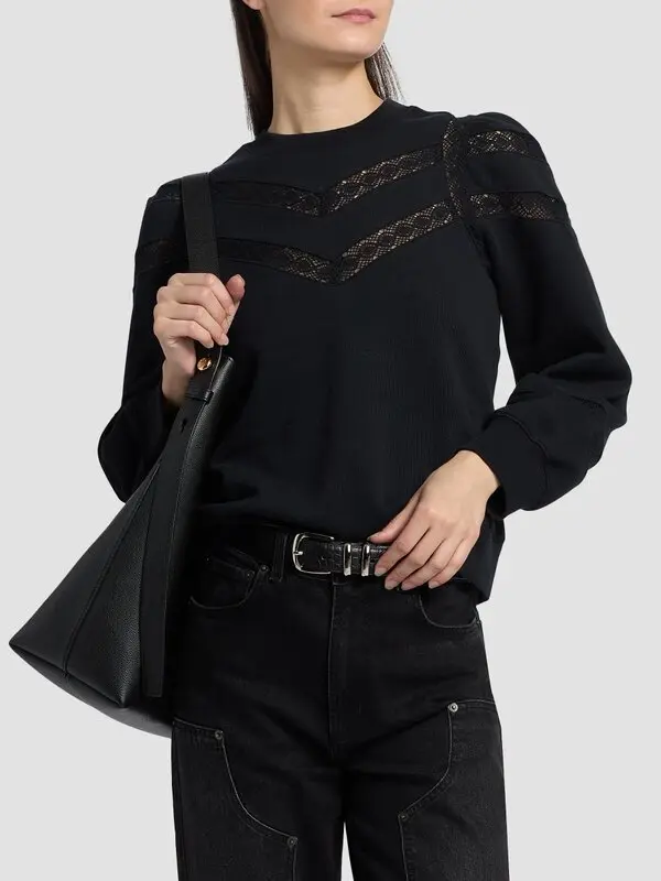 Rails Isles Lace-panel Cotton Sweatshirt