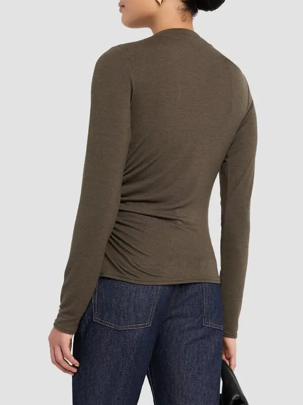 Rails Joelle Ruched Long-sleeve Top - Olive
