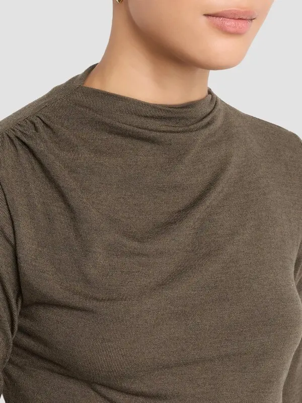 Rails Joelle Ruched Long-sleeve Top - Olive