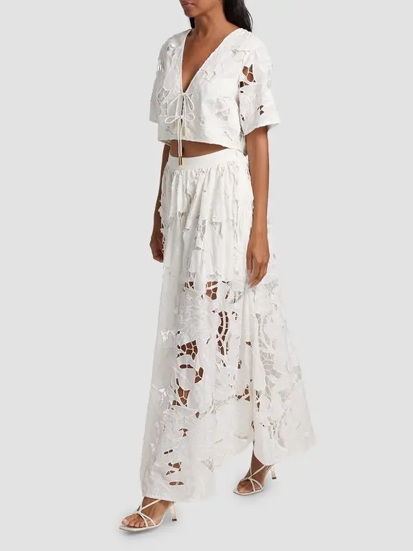 AMUR Mich Eyelet Maxi Skirt