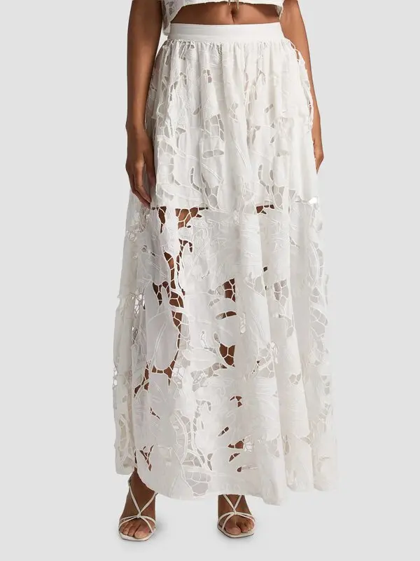 AMUR Mich Eyelet Maxi Skirt
