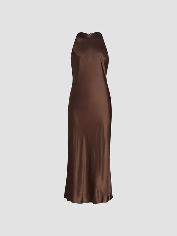 Rails Solene Satin Sleeveless Midi-dress - Espresso