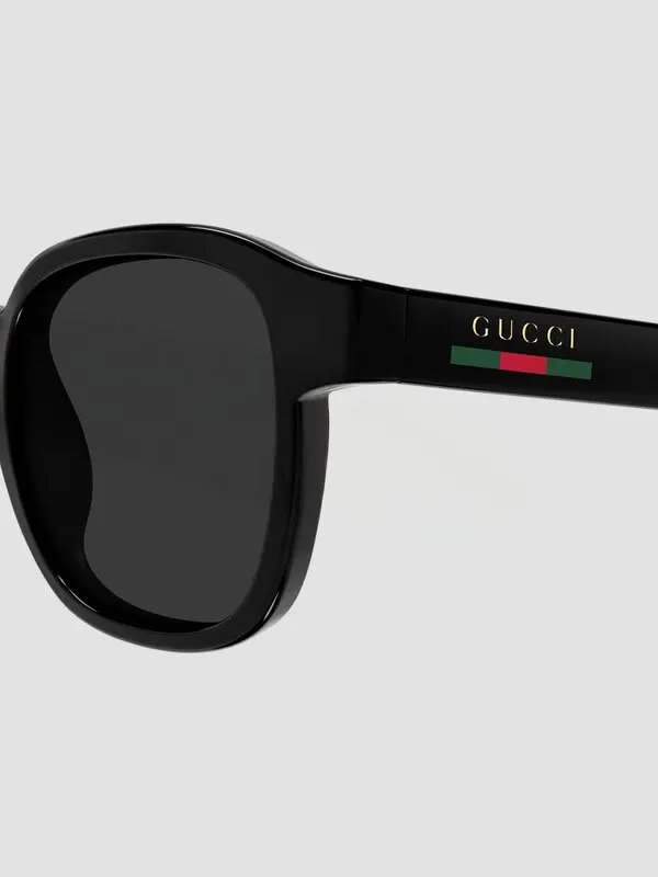 Gucci Lines 49mm Round Sunglasses