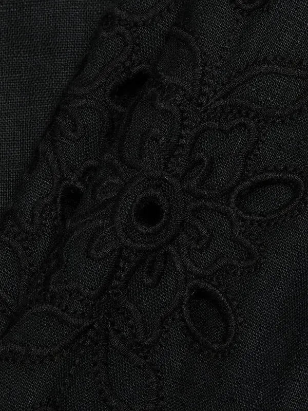 Rails Mirina Embroidered Cut-out Linen Pants