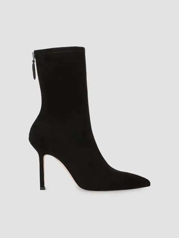FAVORITE DAUGHTER Ryder 95mm Suede Ankle Booties - Black