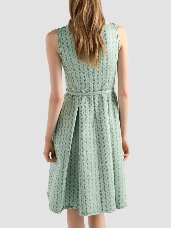 Prada Floral Print Duchess Dress
