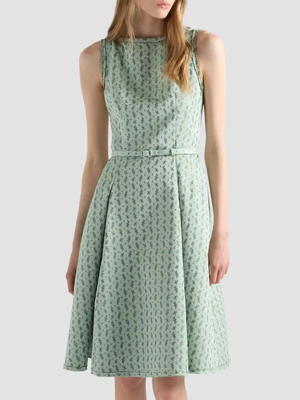 Prada Floral Print Duchess Dress