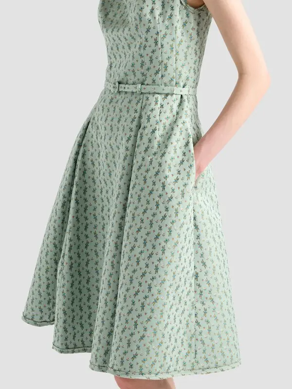 Prada Floral Print Duchess Dress