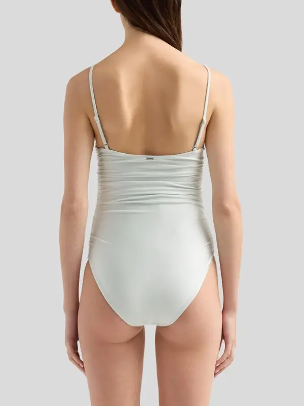 Simkhai Laine Ruched One-piece Swimsuit - Mint