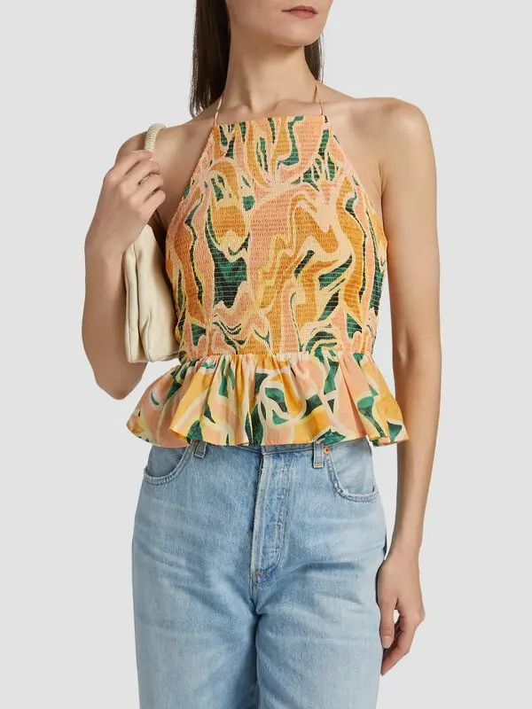 Rails Gwendolyn Abstract Cotton Sleeveless Top