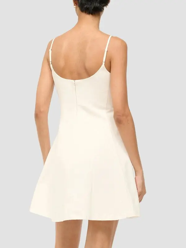 Staud Joy Cotton-blend Flared A-line Minidress