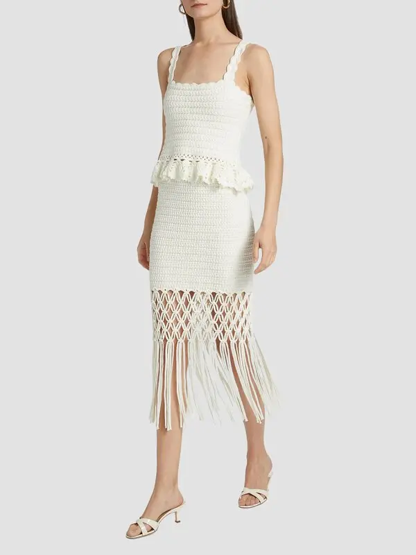 Rails Sevilla Cotton-blend Knit Midi-skirt