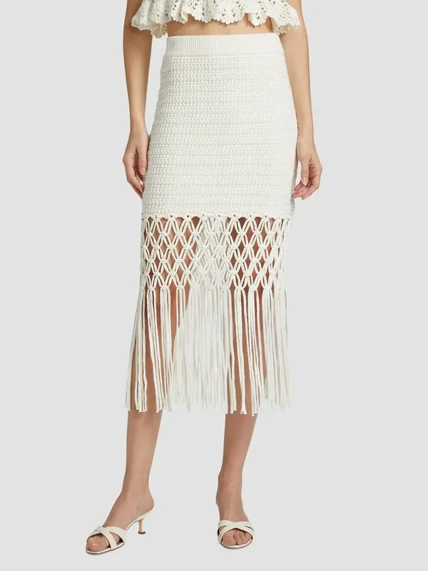 Rails Sevilla Cotton-blend Knit Midi-skirt