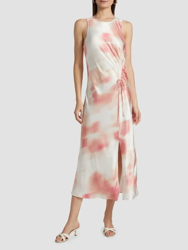 Rails Gabriella Watercolor Ruched Midi-dress